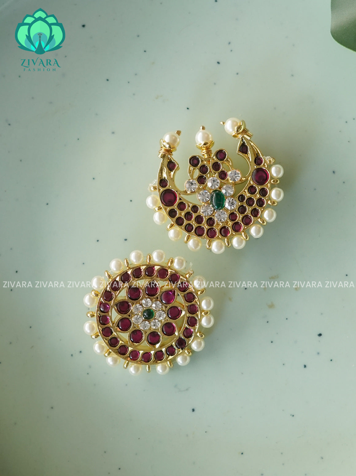 MATHANGI- SUN AND MOON- SURYA CHANDRA-HAIR ACCESSORIES REAL KEMP BHARA ...