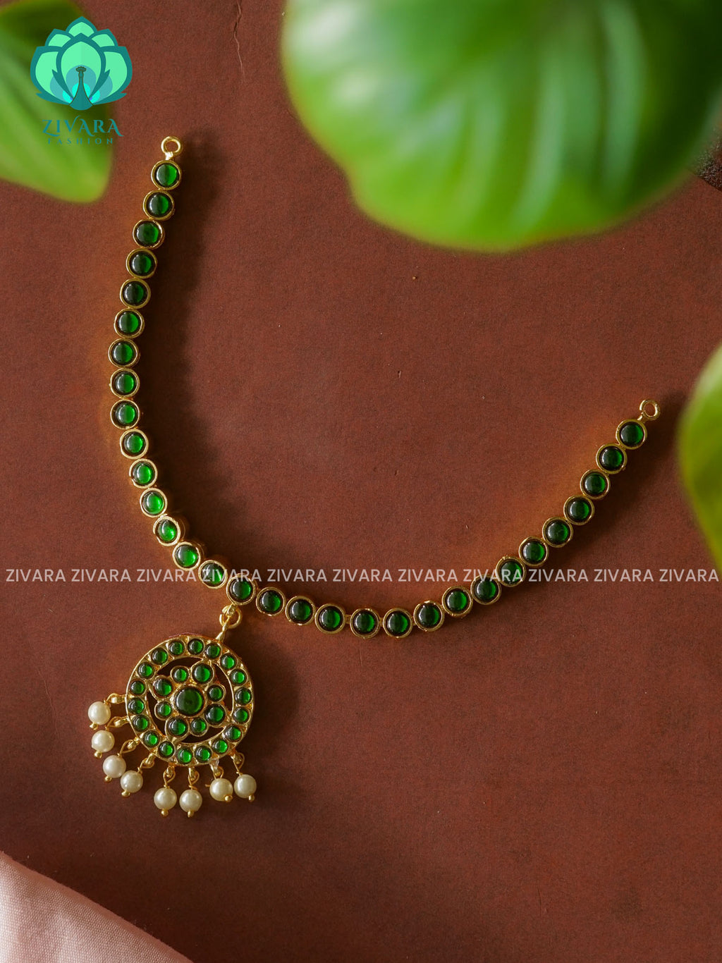GREEN - ARUDHRA - INIYA - Simple kemp attigai neckwear - latest kemp d ...